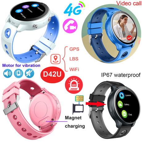 4G Safety Children Smart GPS Watch Tracker D42U - Buy Kids GPS Watch, Security GPS watch, Safety ...