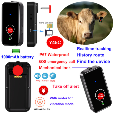 4G mini livestock gps tracker with Geo-fence alerts Y45C - Buy GPS ...
